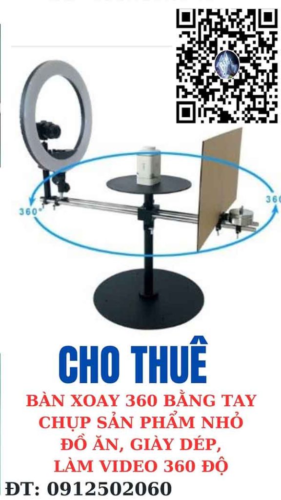 Bàn xoay quay chụp sản phẩm Góc Nhìn 360° Camera Rotating Platform